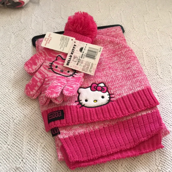 Hello Kitty | Accessories | Hello Kitty 3 Piece Cold Weather Set Nwt ...